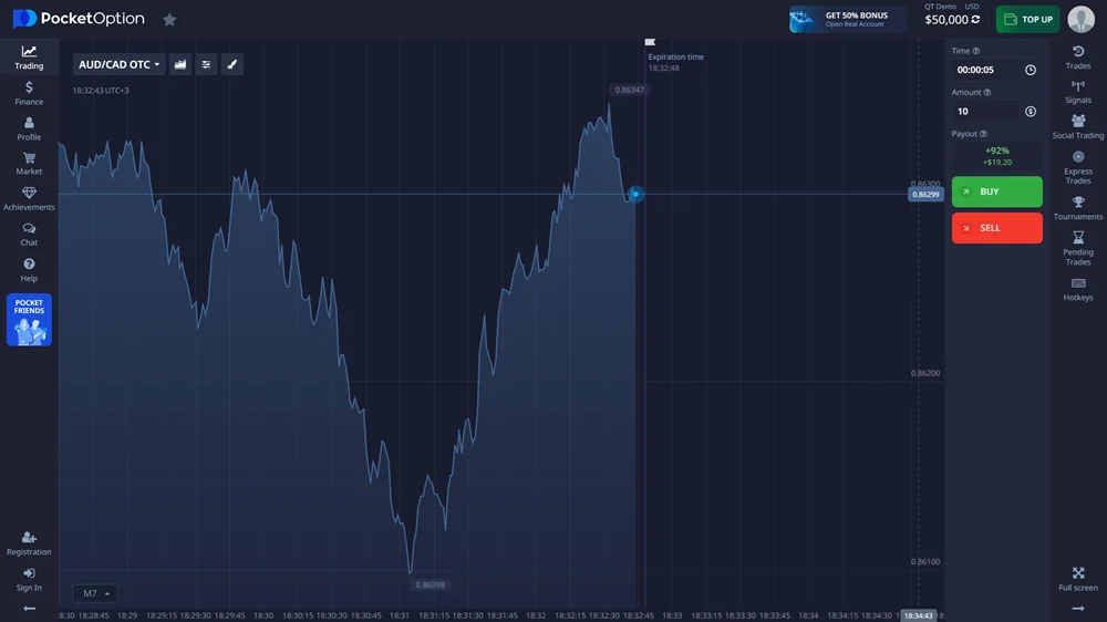 Pocket Option Demo Account: Demo Trading with $50K virtual funds